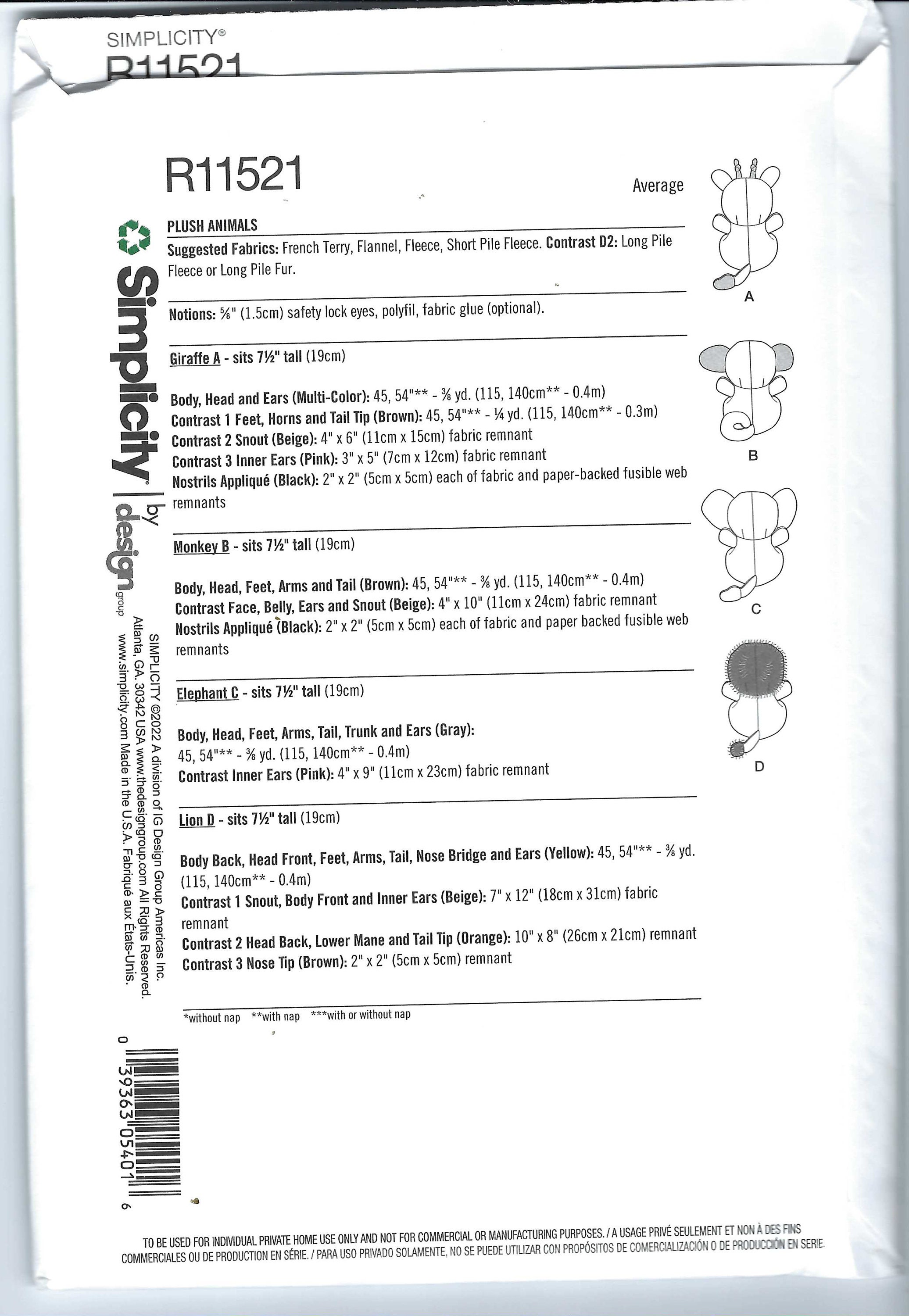 Uncut Simplicity Sewing Pattern 11521 9584 UNCUT Pattern for Cute ...