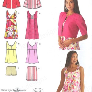 Uncut Simplicity Sewing Pattern 2939 Petite Woman Top, Shorts Dress ...