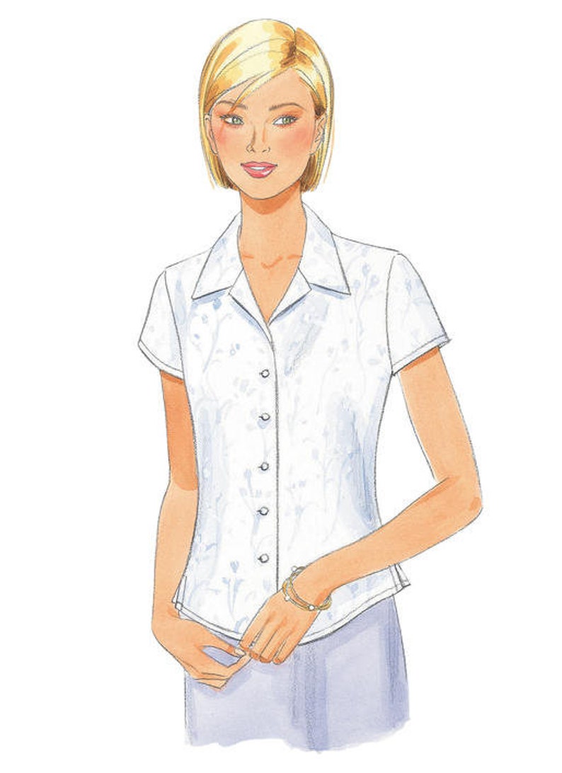 Uncut Sewing Pattern for Womens Classic Button Down Shirts, Butterick ...