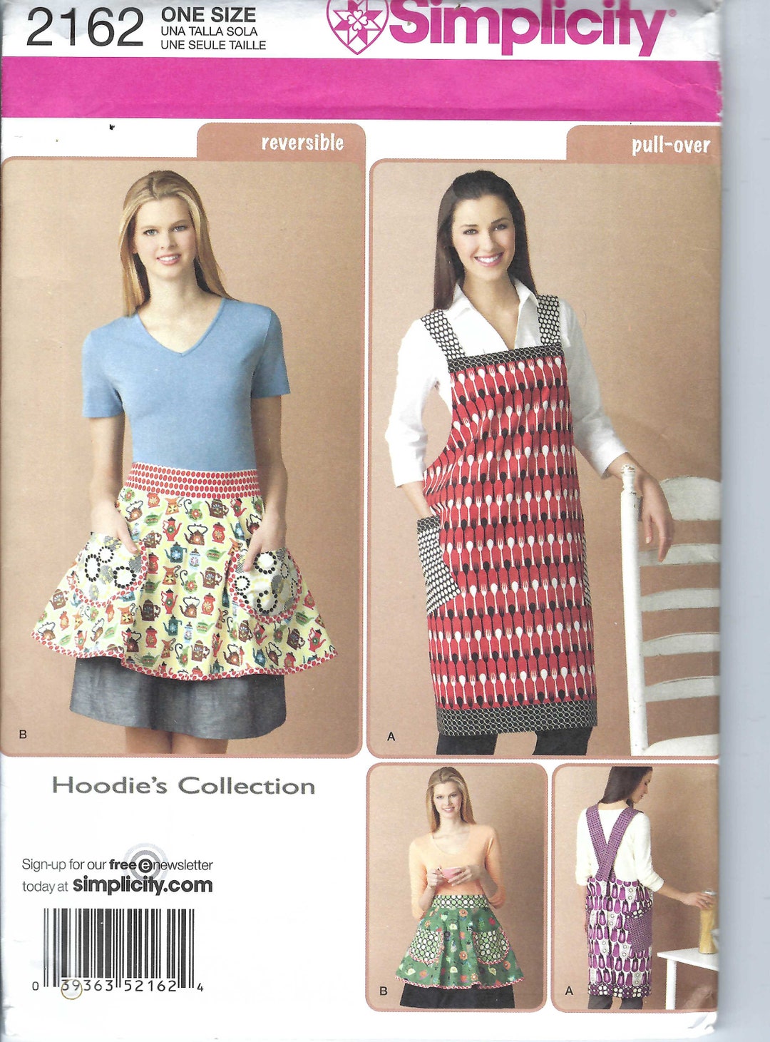 Uncut Simplicity Sewing Pattern Misses' Over the Head Apron and ...