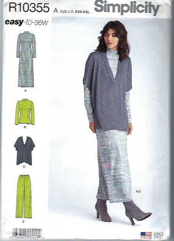 Uncut Simplicity Sewing Pattern 10355 9018 Miss Size XXS-XXL - Etsy