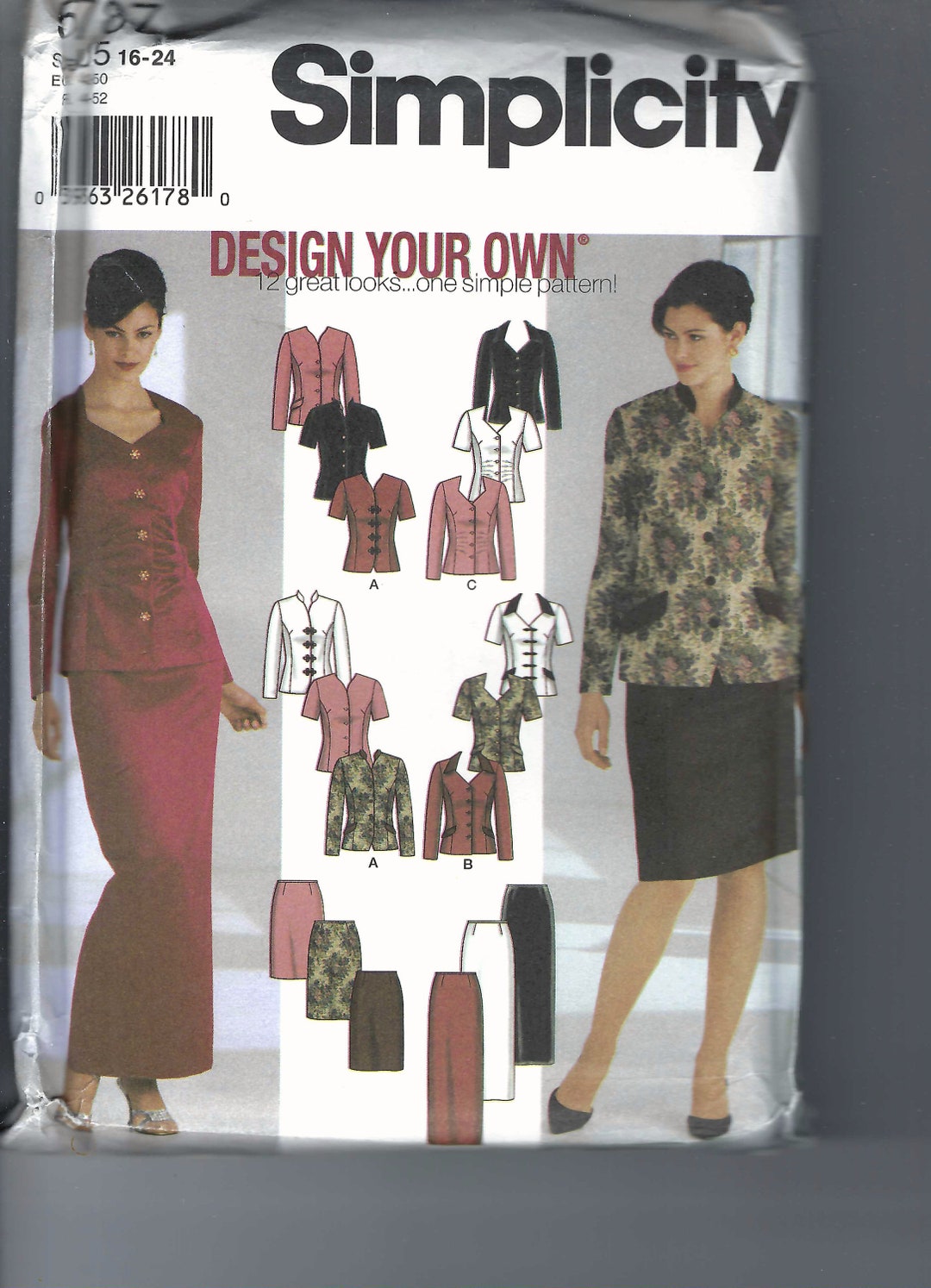 Uncut Simplicity Sewing Pattern Misses Womens Formal Evening Top and ...