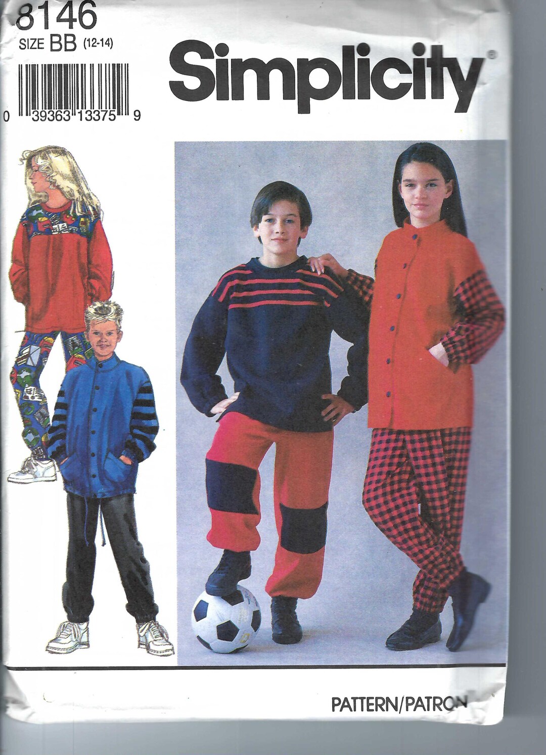 Uncut Vintage Simplicity Sewing Pattern 8146 Boys' and Girls' Jacket ...