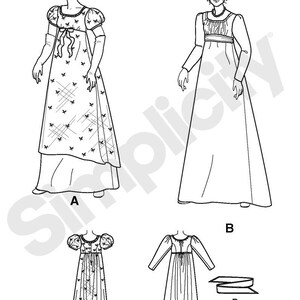 Uncut Simplicity Sewing Pattern 4055 Sewing Pattern Circa 1795-1825 ...