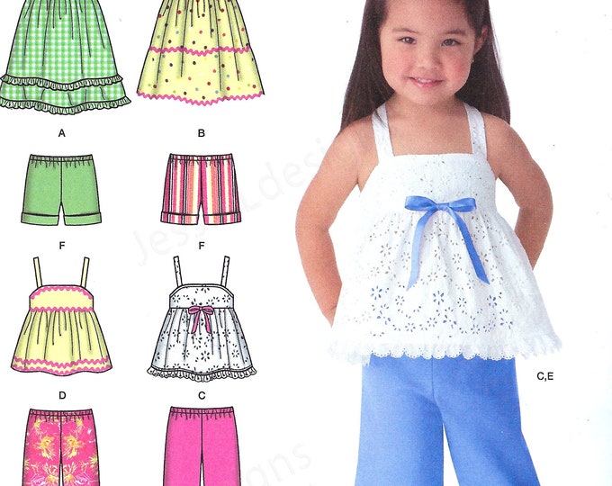 Uncut Simplicity Sewing Pattern 1451 Toddlers' Dresses, Top, Cropped ...