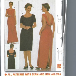 Rare Uncut Vintage Burda Sewing Pattern 8646 Misses Dress Size 10-22 FF ...