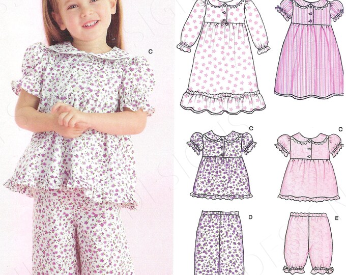 Uncut New Look Sewing Pattern 6638 Newlook Size A 1/2 4 Toddler Girls ...