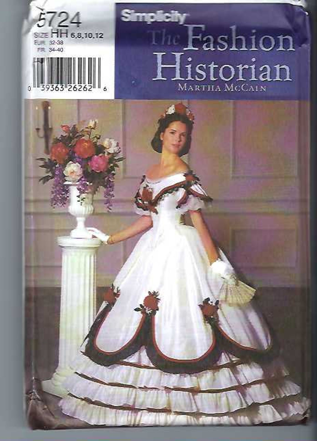 Uncut Simplicity Sewing Pattern 5724 Fashion Historian Ball Gown ...