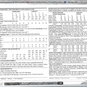 Uncut New Look Sewing Pattern 6237 Children's Pullover Tops Shorts and ...