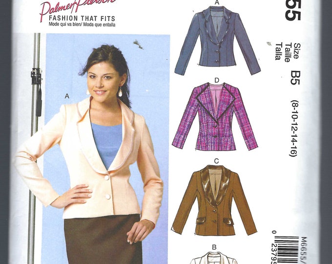 UNCUT Mccalls Sewing Pattern 6655 Women's/misses' Lined, Semi-fitted Jackets Size 8 10 12 14 16 ...