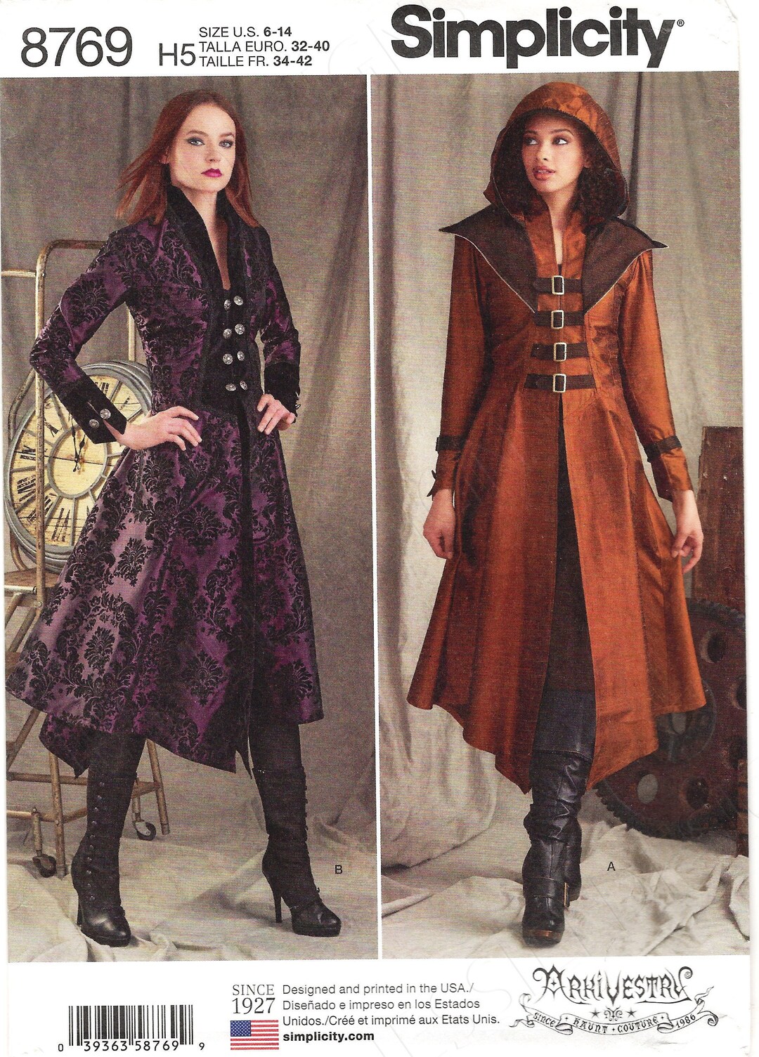 Uncut Simplicity Sewing Pattern 11851 11599 11154 8769 Steam Punk Coat ...