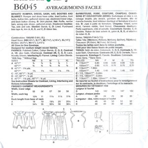 Uncut BUTTERICK Sewing PATTERNS 6045 Infants' Christening Dresses and ...