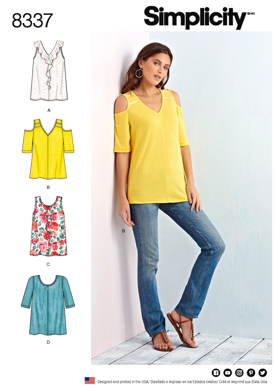 Uncut Sewing Pattern Tunic Top Pattern, Stretch Knit Tops Sleeveless ...