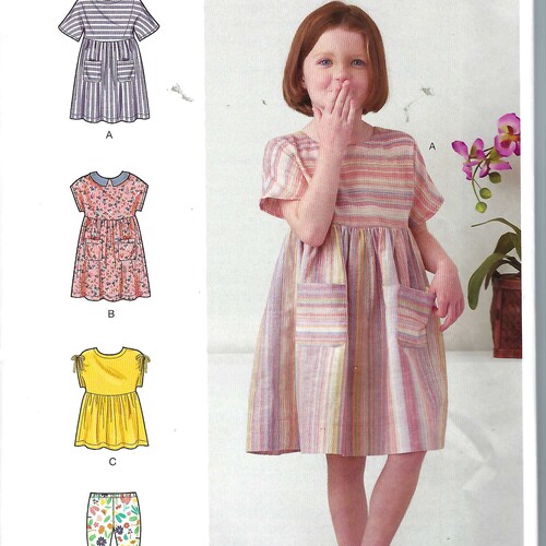 Uncut Simplicity Sewing Pattern 1453 Child's Dress Top - Etsy