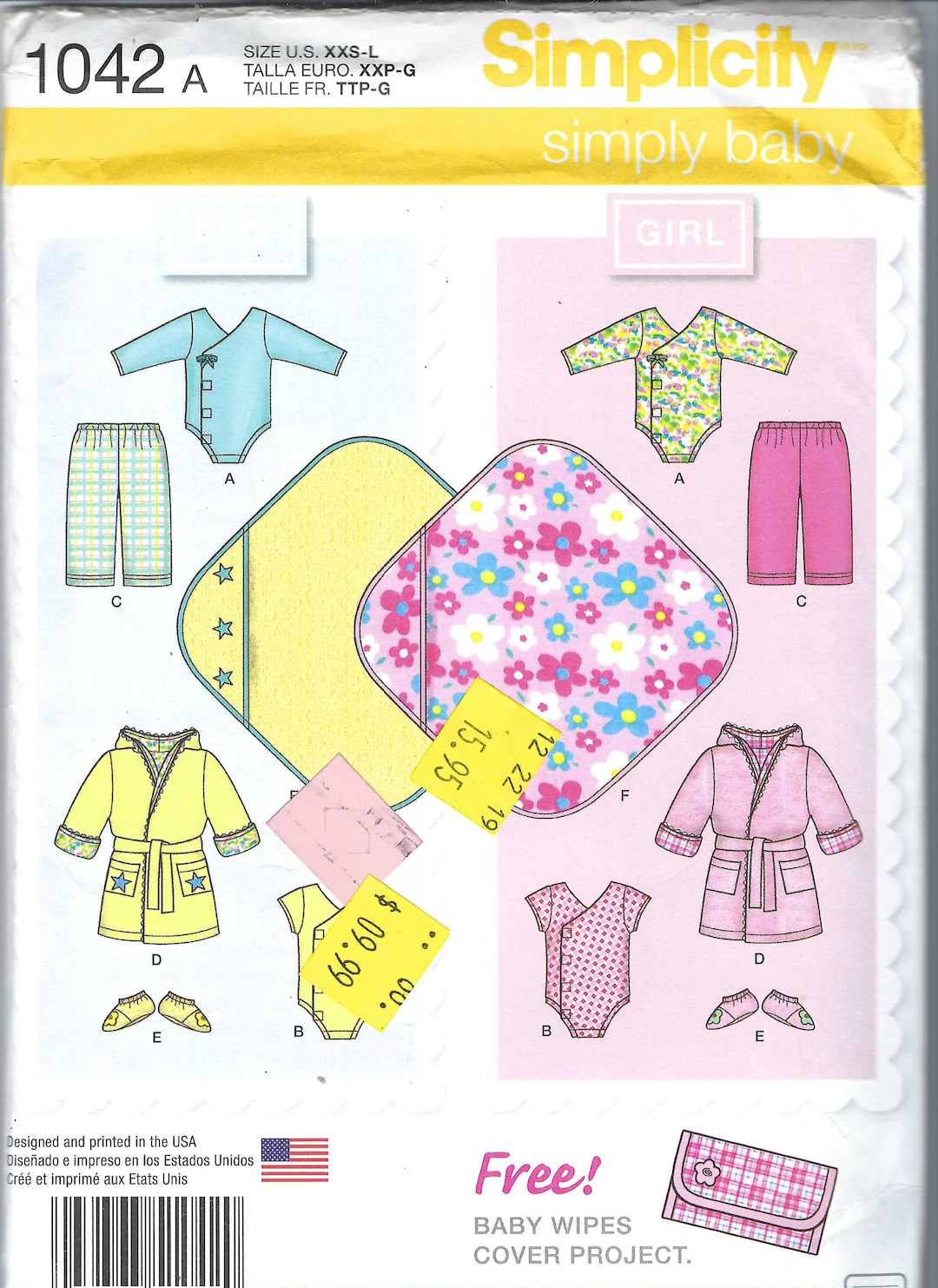 Uncut Simplicity Sewing Pattern Baby Layette and Robe Simplicity 1042 ...
