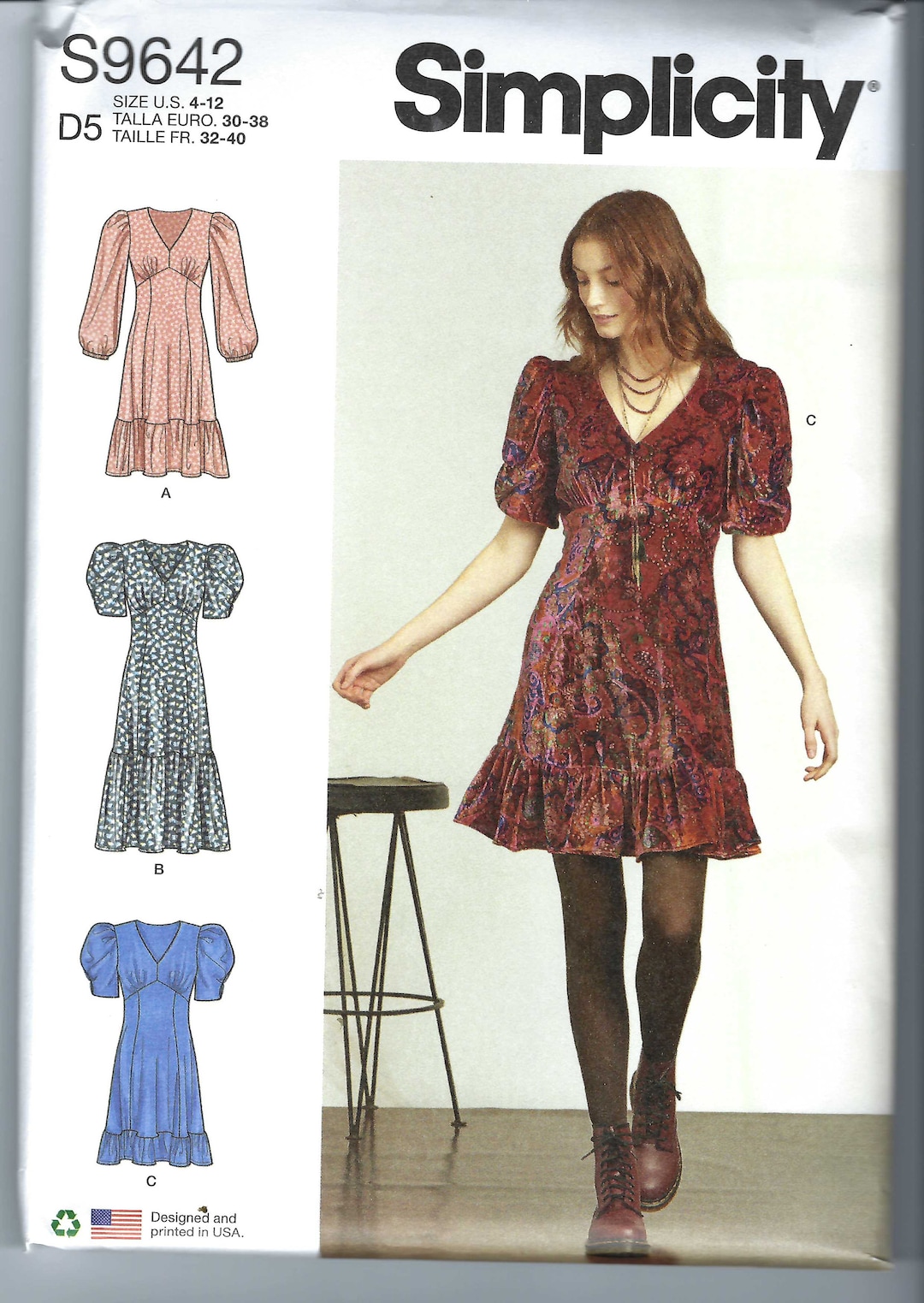 Uncut Simplicity Sewing Pattern 9642 Sewing Pattern for Misses' Dresses ...
