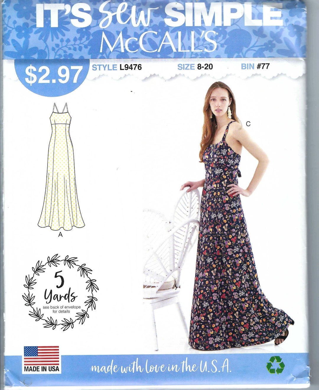 Uncut Mccalls Sew Sewing Pattern 9476 Mccalls Misses Dress Size 8-20 FF - Etsy