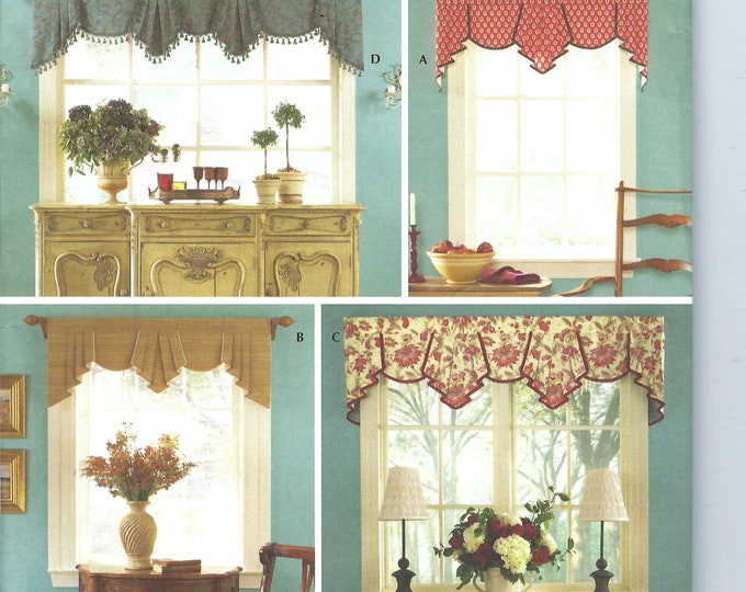 Uncut Simplicity Sewing Pattern 4656 Easy Window Treatments Four ...