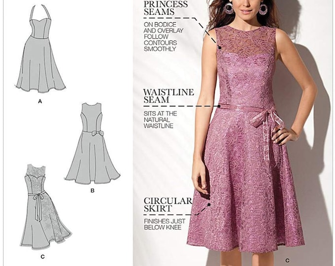 Uncut Women's Dress Sewing Pattern UNCUT Simplicity 1606 Miss Size 4-6 ...