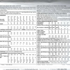 Uncut Simplicity Sewing Pattern 4753 Skirt Pattern Flounce Variations ...