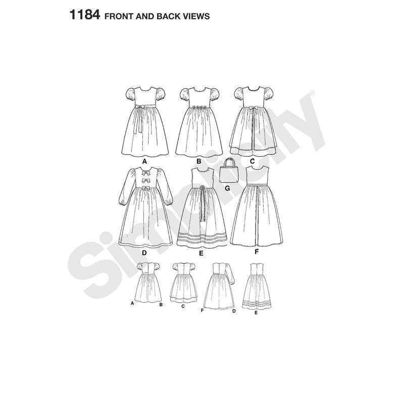 Uncut Child's and Girls' Dresses and Purse Simplicity | Etsy