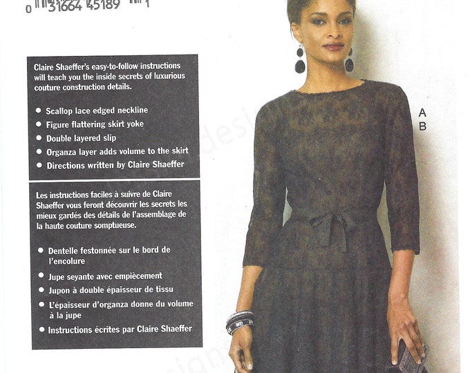 Uncut Vogue Sewing Pattern 8943 Ladies Dress Size 8-10-12-14-16 16-24 ...