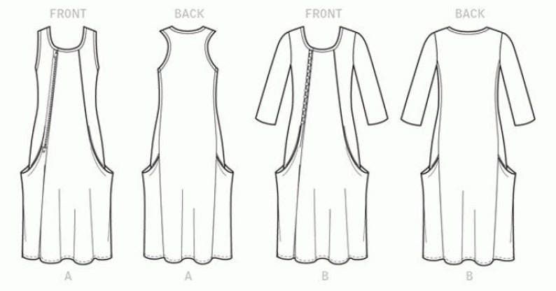 Uncut Butterick Sewing Pattern B6213 6213 Misses' Draped-pocket Jumper ...