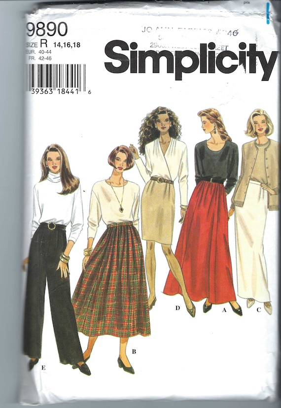 Uncut Vintage Simplicity Sewing Pattern 9890 Vintage Pattern - Etsy