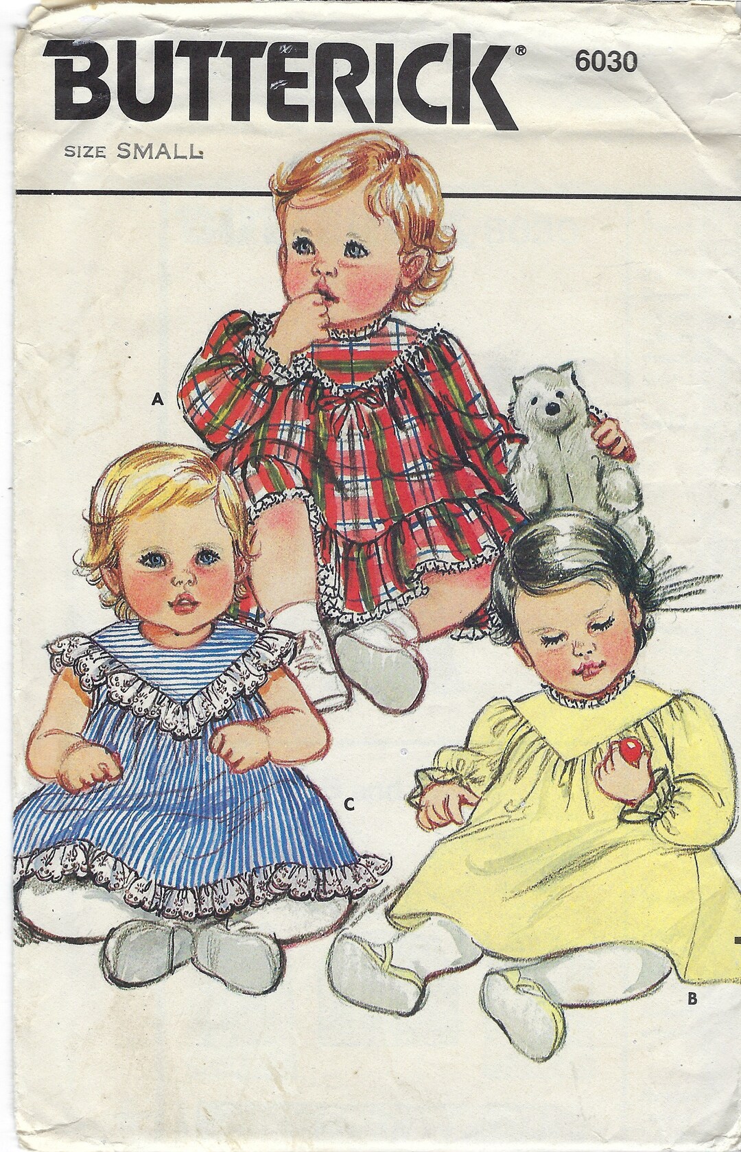 Uncut Butterick Sewing Pattern Vintage Infant Butterick 6030 Dress ...