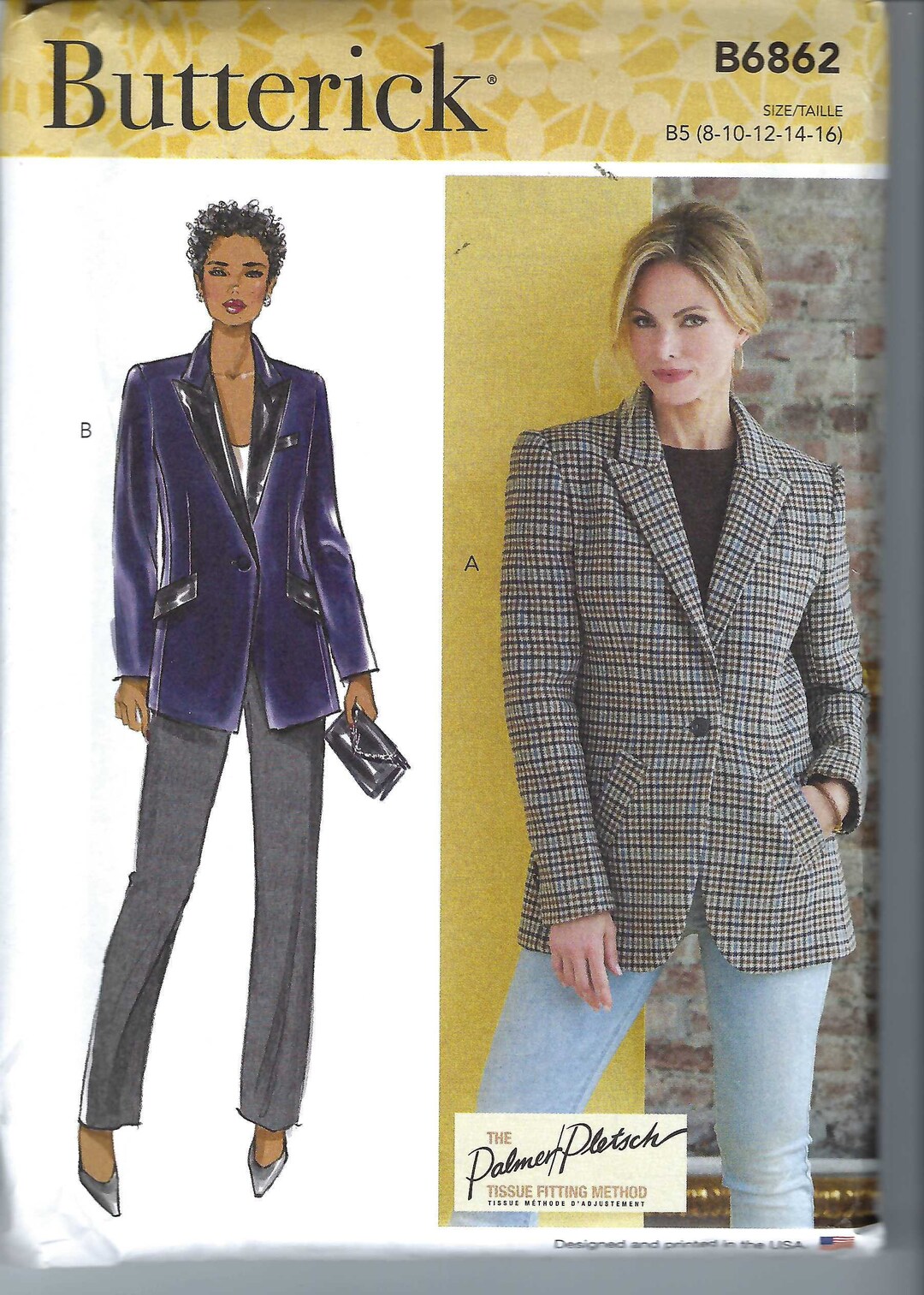 Uncut Butterick Sewing Pattern 11137 11125 6862 Button Front Lined ...