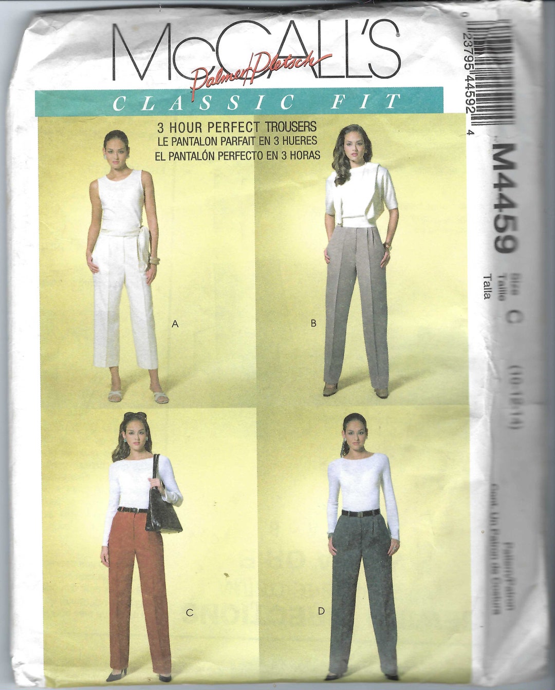 Uncut Mccalls Sewing Pattern Women Pants in 2 Lengths 4459 Classic Fit ...