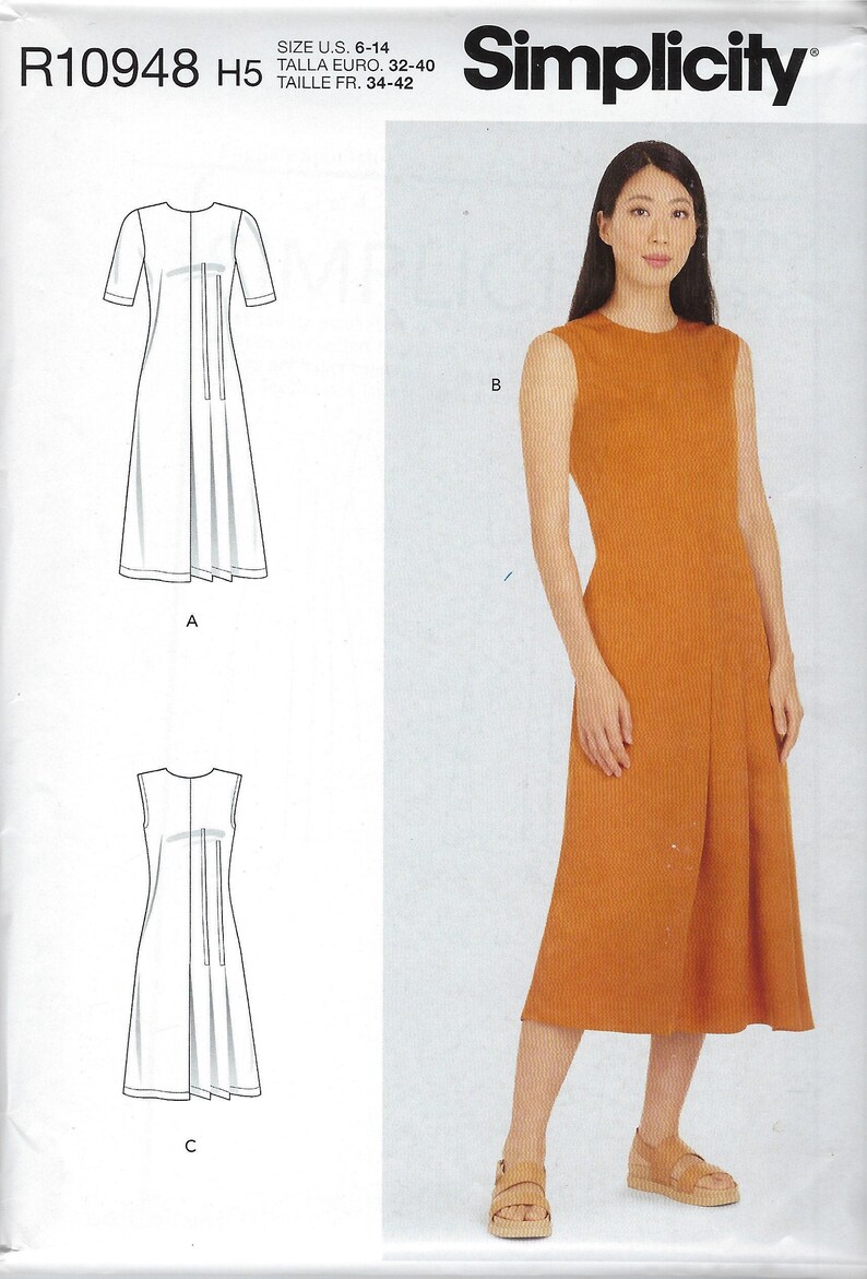 Uncut Simplicity Sewing Pattern 10948 9223 Misses Dress Size - Etsy