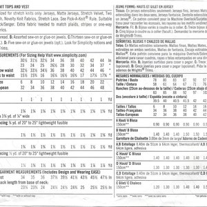 Uncut Simplicity Sewing Pattern 2283 Knit Tops, Neckline & Sleeve ...