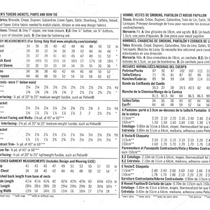 Uncut Simplicity Sewing Pattern 8899 Tuxedo Jackets, Pants and Bow Tie ...