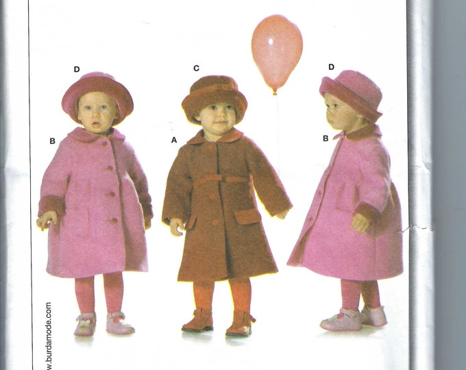Uncut Burda Sewing Pattern 9736 Coat & Hat Sizes 6 Months--3 Years FF ...