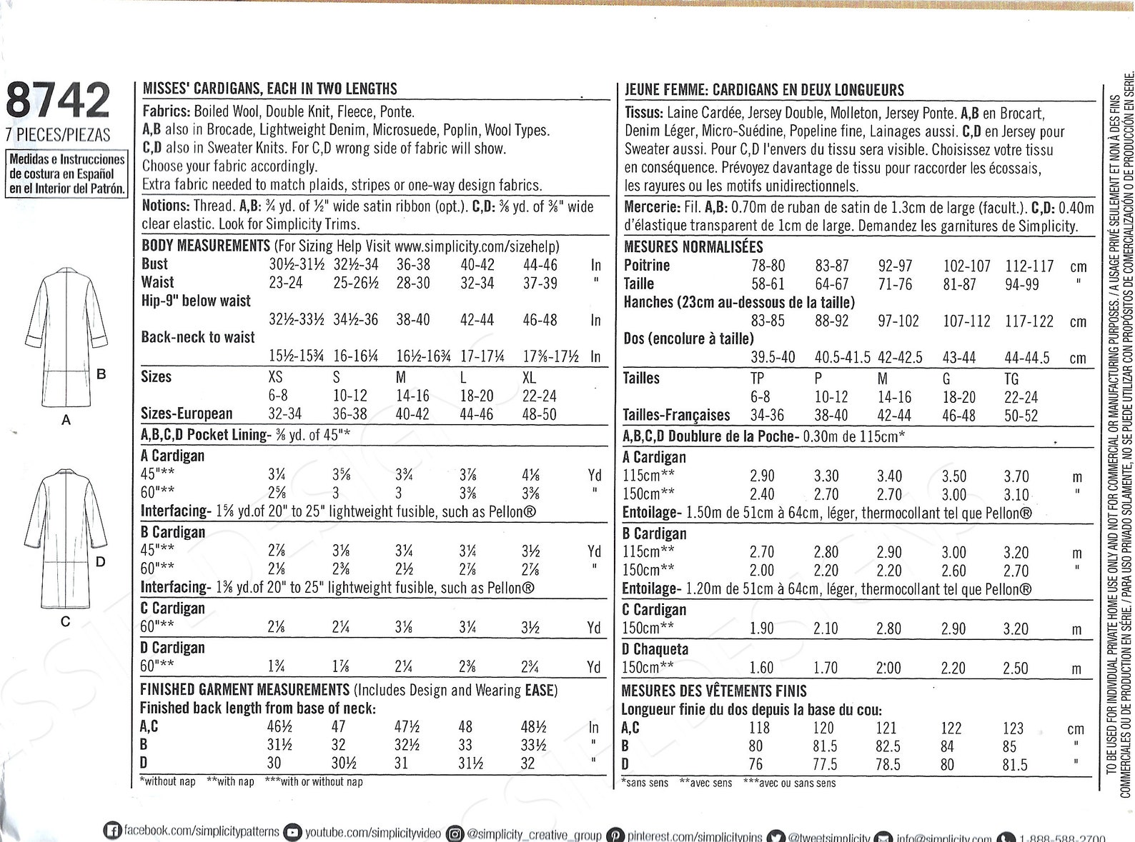 Uncut Simplicity Sewing Pattern 10016 10752 8742 Misses' - Etsy