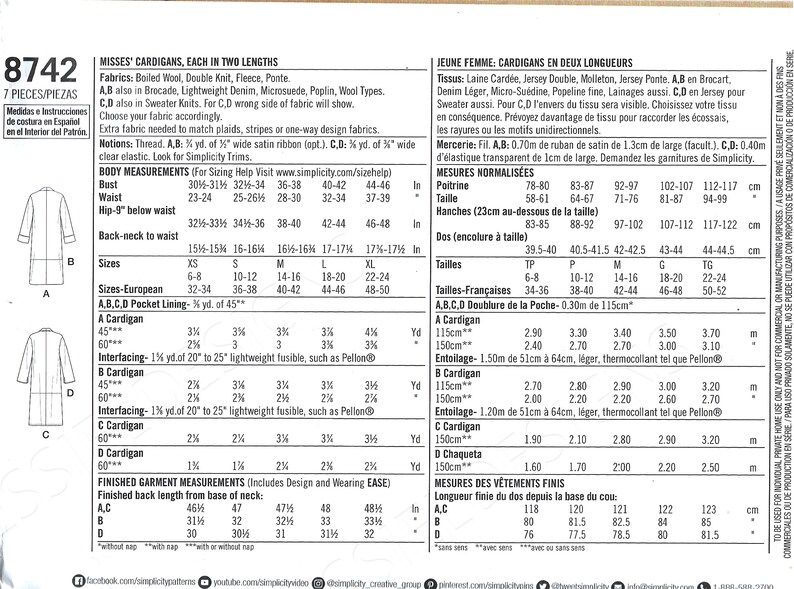 Uncut Simplicity Sewing Pattern 10016 10752 8742 Misses' - Etsy