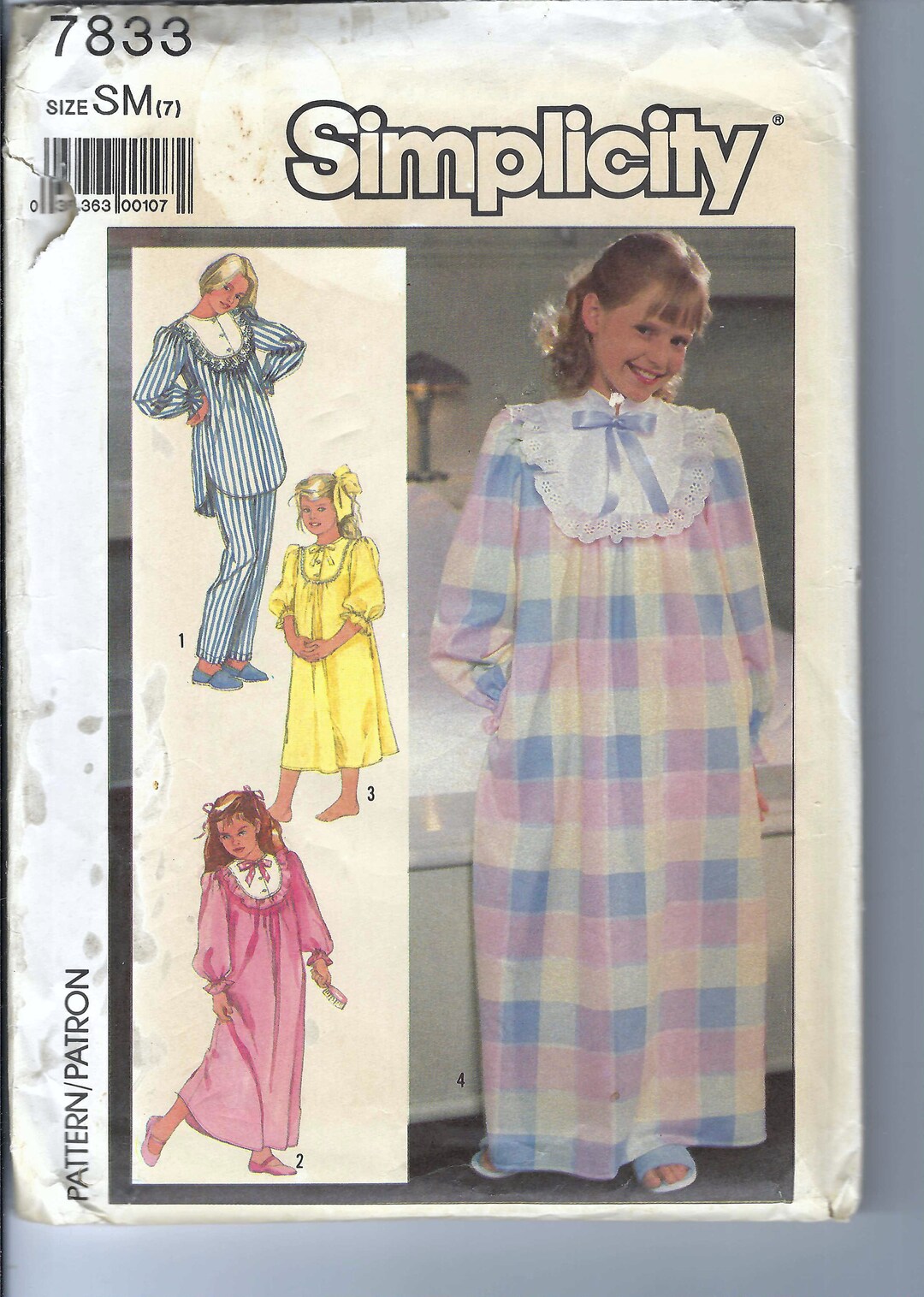 Uncut Vintage Simplicity Sewing Pattern 7833 Sewing Pattern 1986 Size 7 ...