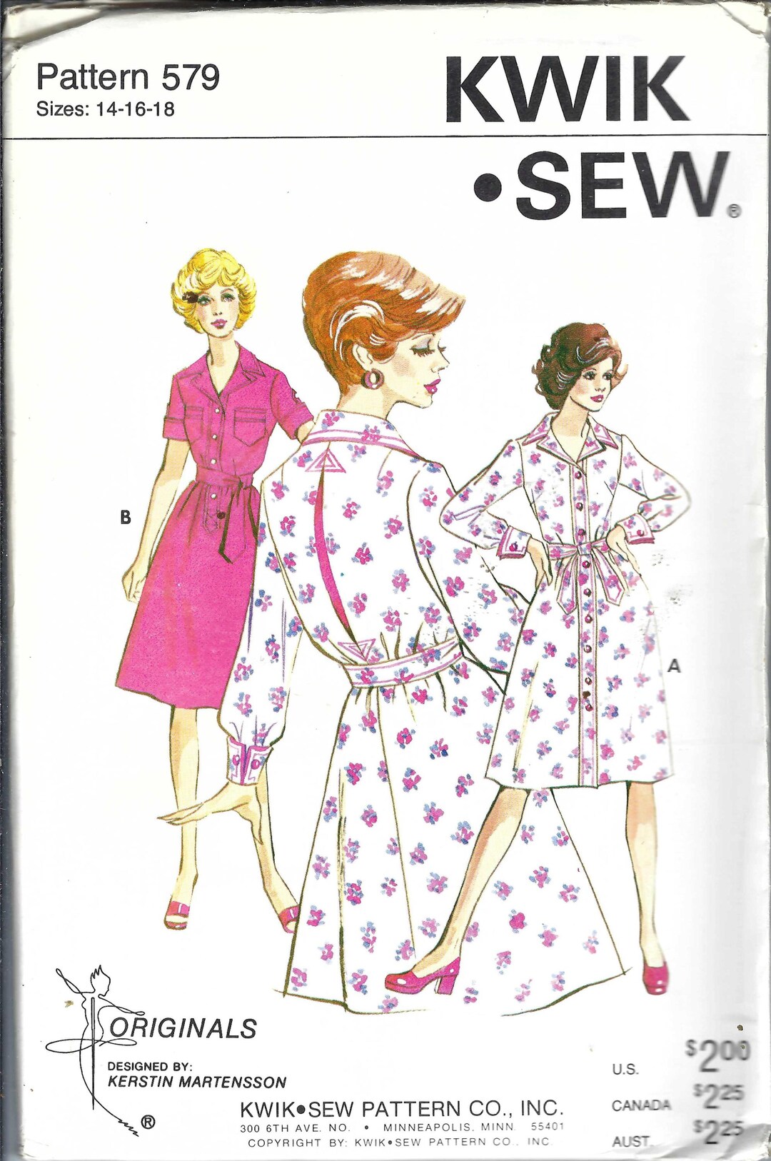 Uncut Rare Kwik Sewing Pattern 579 Vintage 1970s; Full A-line, One ...
