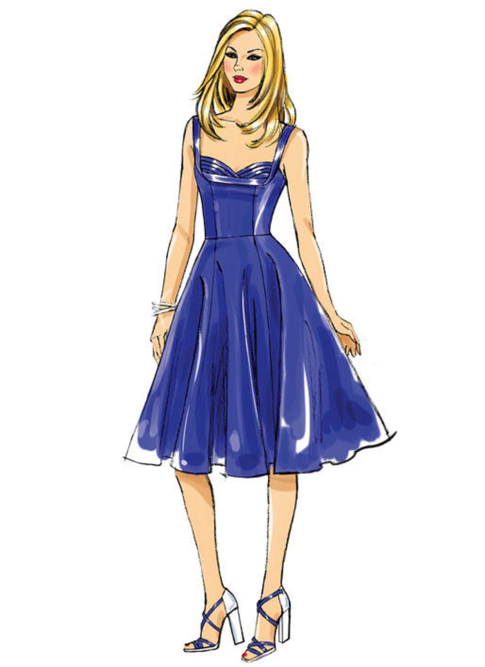 Uncut Butterick Sewing Pattern B5882 5882 Misses' Sweetheart-neckline ...