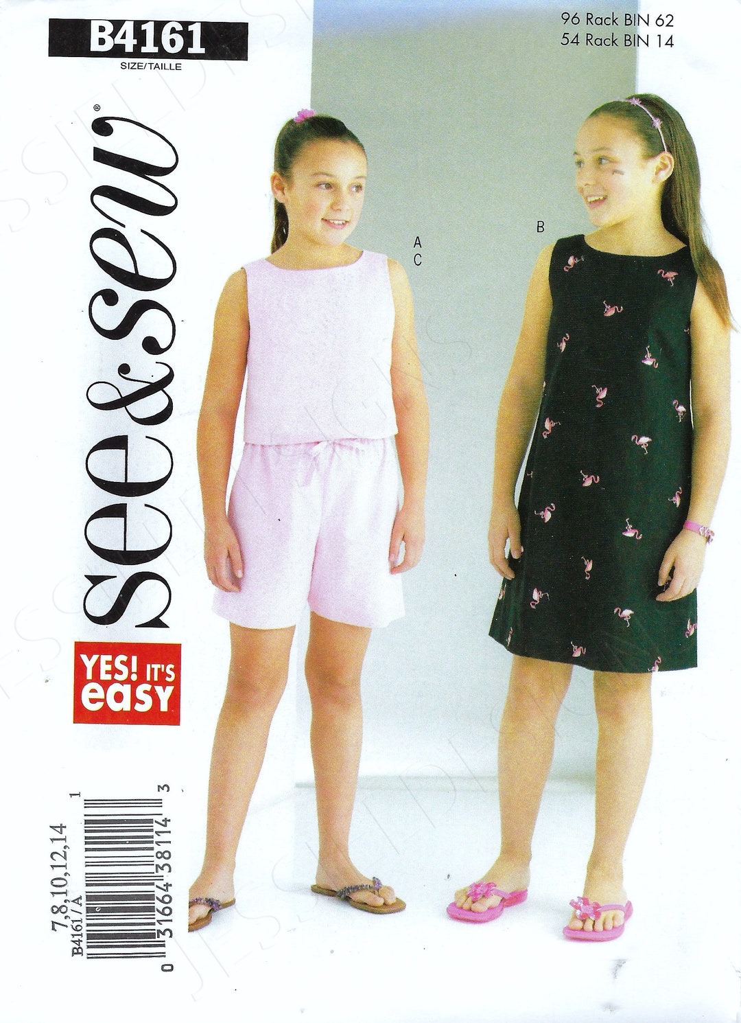 Uncut See & Sew Sewing Pattern 4161 Girl's A-line Pullover Sundress ...