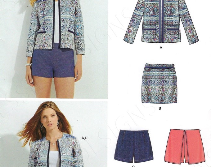 Uncut New Look Sewing Pattern 0565 6496 Cropped Jacket, Mini Skirt ...