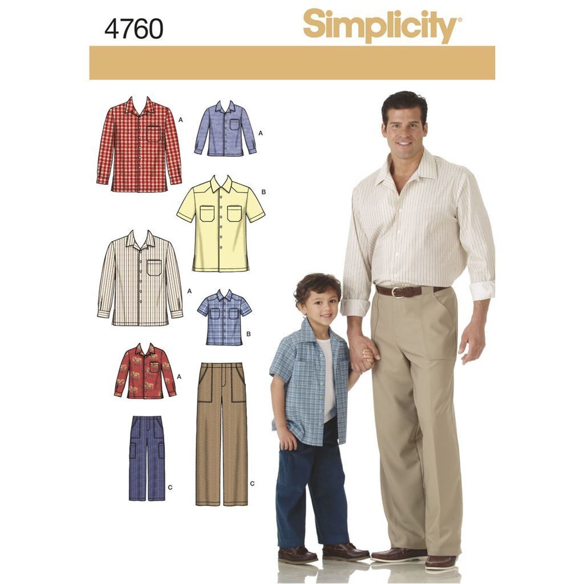 Uncut Simplicity Sewing Pattern Men's & Boy's Shirt - Etsy