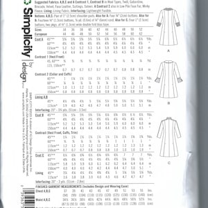 Uncut Simplicity Sewing Pattern 9630 10602 Men's Coat Costume. Size 34 ...
