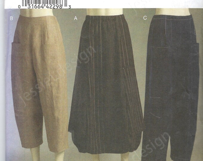 Uncut Vogue Sewing Pattern 8499 Misses Skirt & Pants Size 6-12 14-16-18 ...