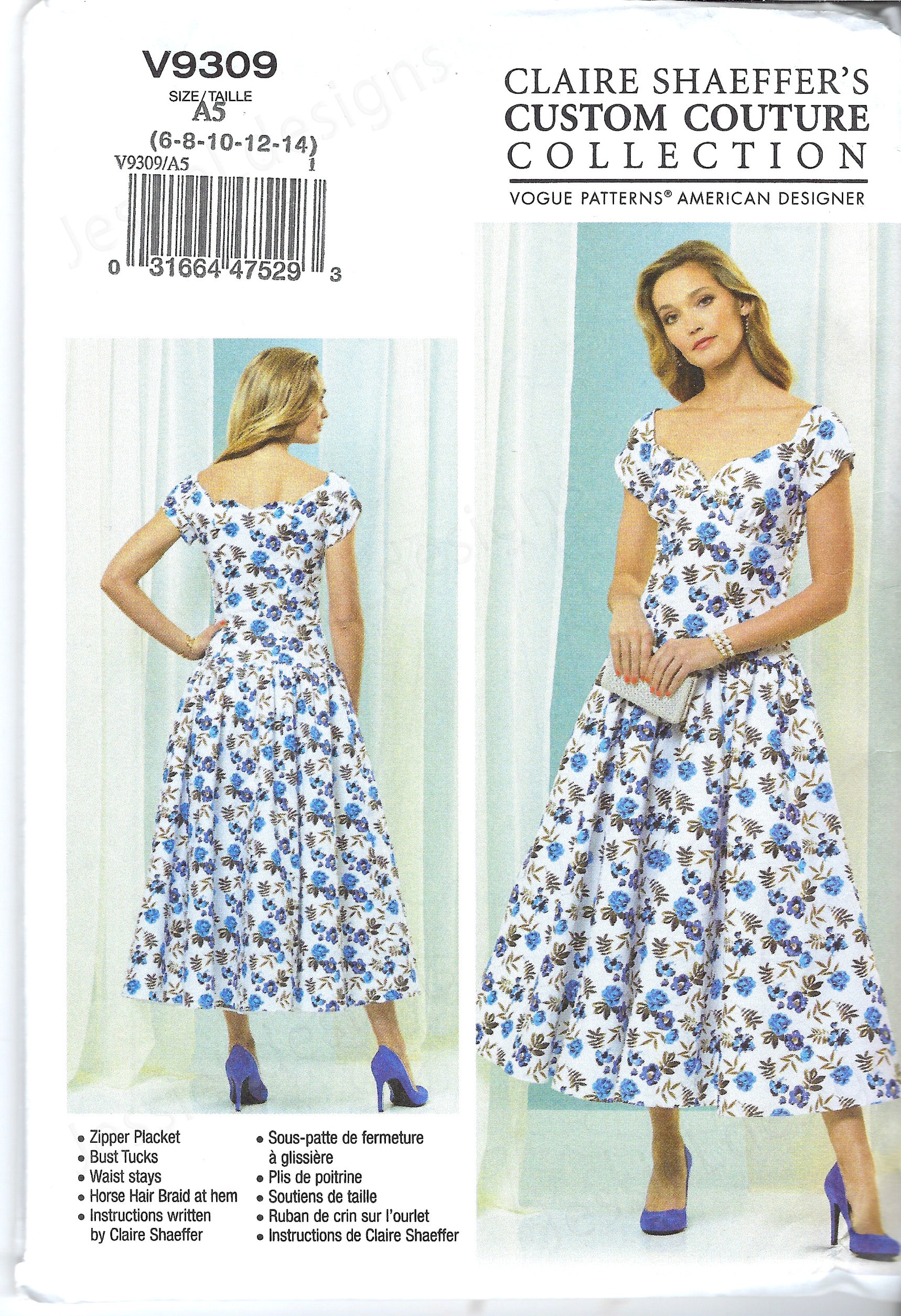 Uncut vogue sewing pattern 9309 Misses Claire Shaeffer's | Etsy