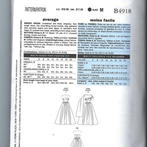 Uncut Butterick Sewing Pattern 4918 Strapless - Floor Length Dress ...