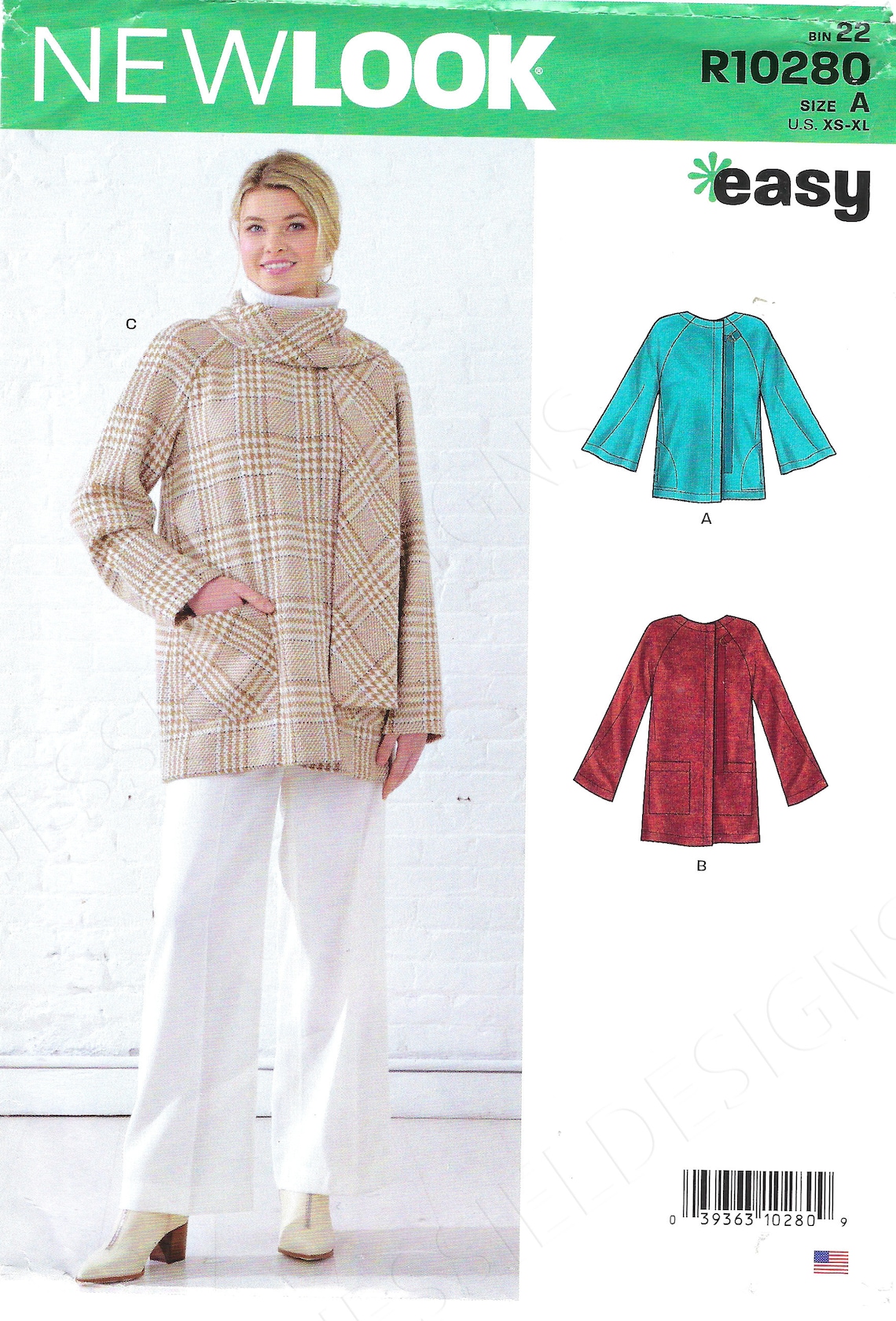 Uncut New Look sewing pattern 10280 6639 R10280 Misses' | Etsy