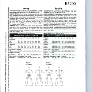 Uncut Butterick Sewing Pattern 5200 Mother of the Bride DRESS SIZE 6-12 ...