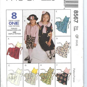 Uncut Vintage Mccalls Sewing Pattern 8567 Little Girls Unlined Jacket ...